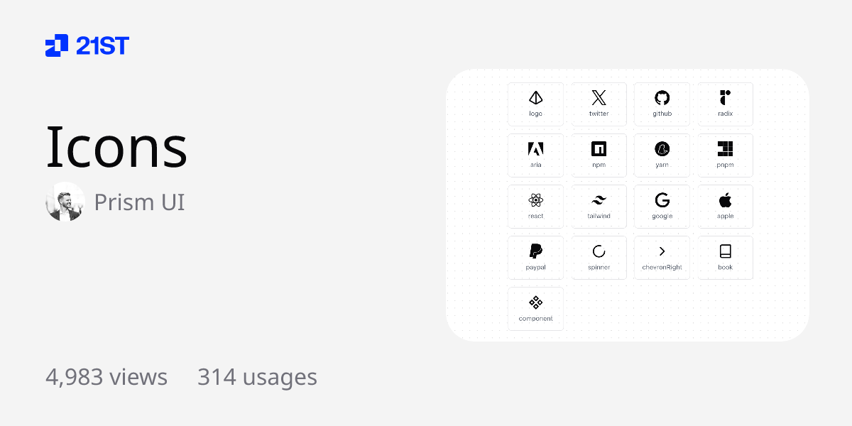 Icons | Community Components - 21st.dev - The first vibe-crafting tool | 21st.dev