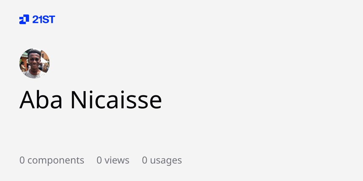 Aba Nicaisse | 21st.dev - Discover, share, and craft UI components | 21st.dev