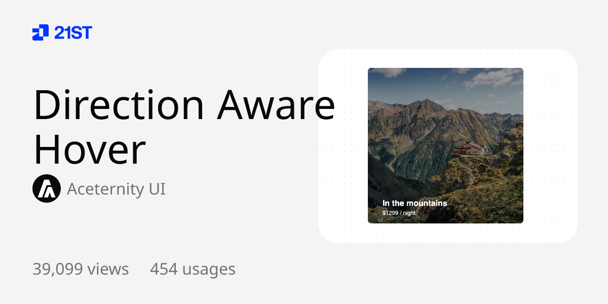 Direction Aware Hover | Community Components - 21st.dev - The first ...