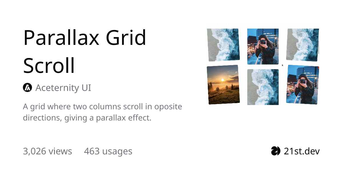 Parallax Grid Scroll | 21st.dev - Discover, share, and craft UI ... Parallax Grid Scroll | 21st.dev - Discover, share, and craft UI ...