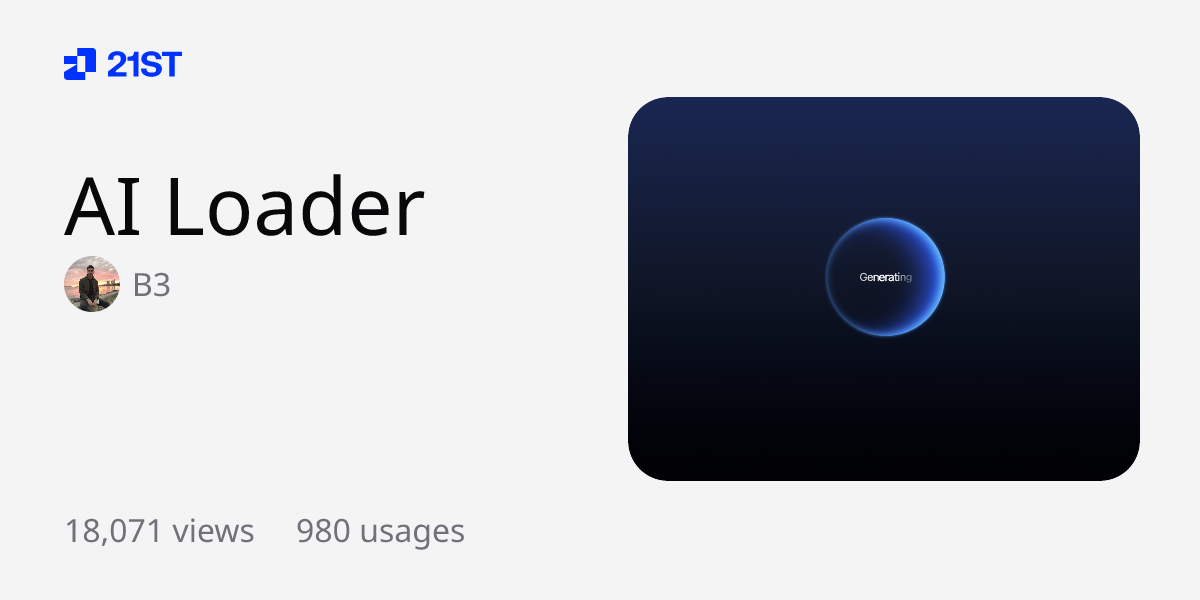 AI Loader | Community Components - 21st.dev - The first vibe-crafting ...