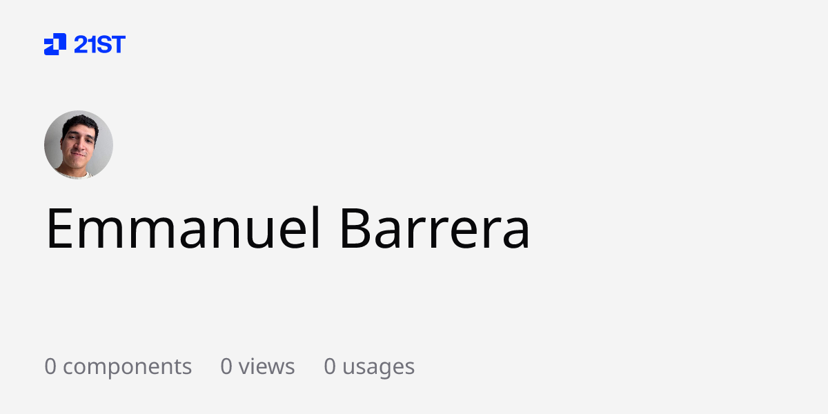 Emmanuel Barrera | 21st.dev - Craft with AI | 21st.dev