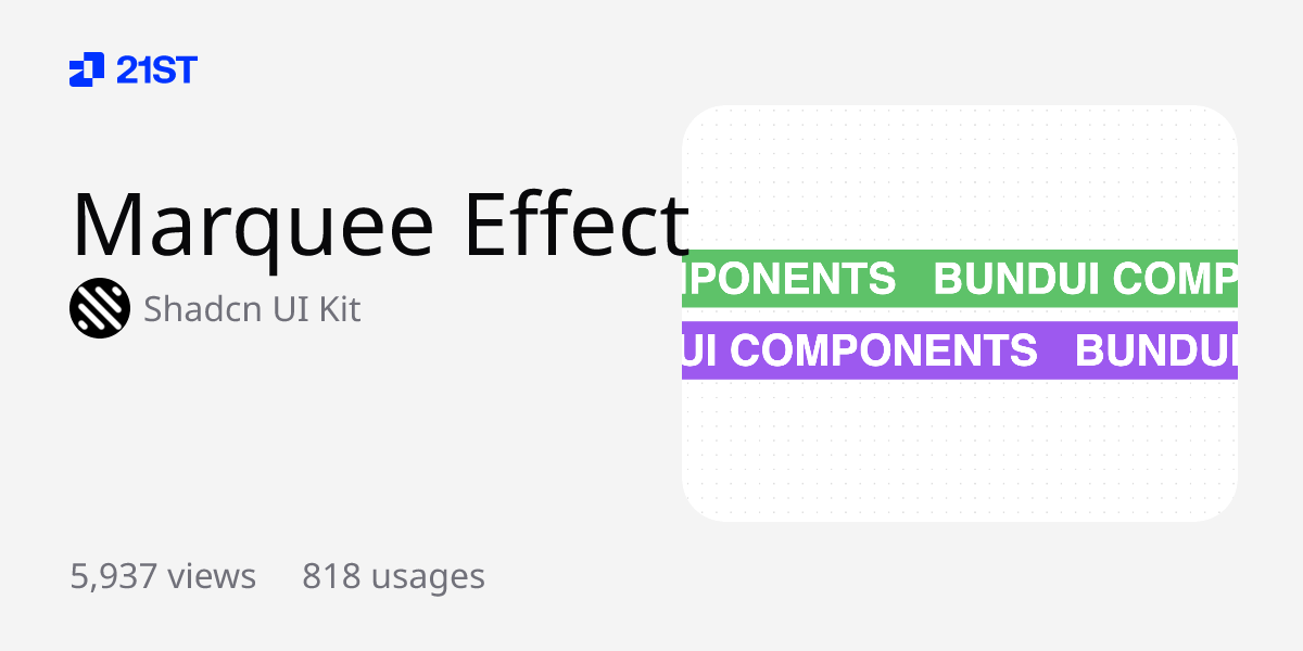 Marquee Effect | Community Components - 21st.dev - The first vibe ...