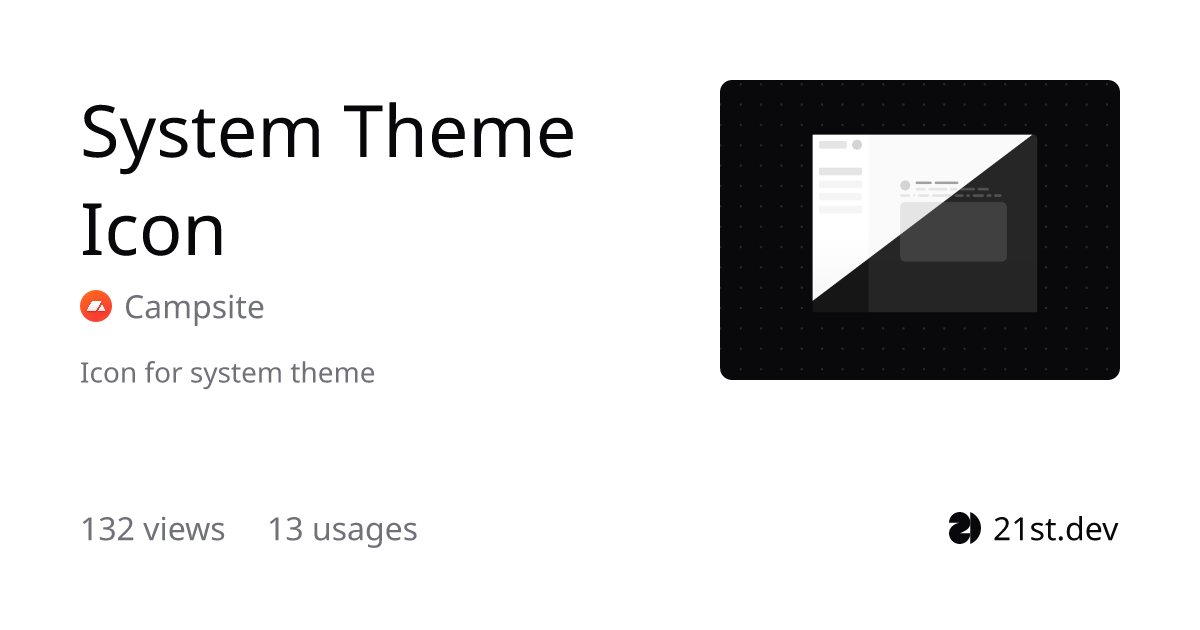 System Theme Icon | 21st.dev - Discover, share, and craft UI components ... System Theme Icon | 21st.dev - Discover, share, and craft UI components ...