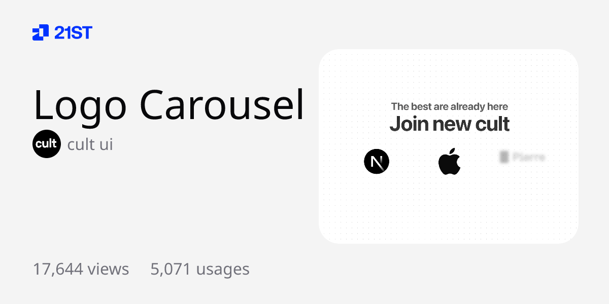 Logo Carousel | 21st.dev - The first vibe-crafting tool | 21st.dev