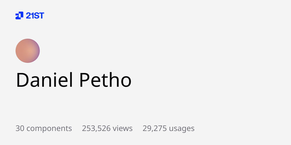 Daniel Petho's components and demos | 21st.dev