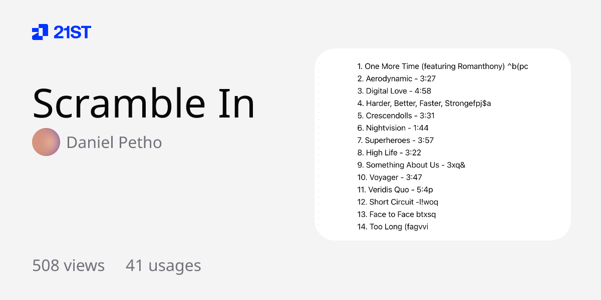 Scramble In | 21st.dev - Discover, share, and craft UI components ...