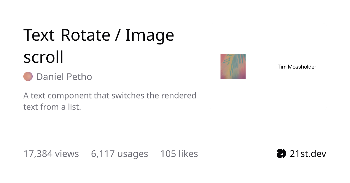 21st.dev - Discover, share, and craft UI components 21st.dev - Discover, share, and craft UI components