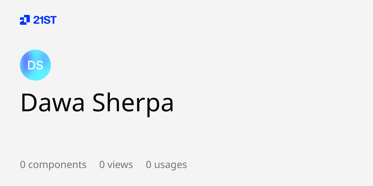 Dawa Sherpa | 21st.dev - Craft with AI | 21st.dev