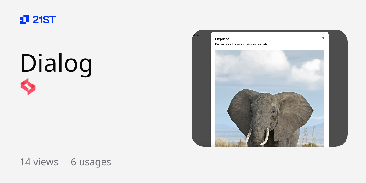 Dialog | Community Components - 21st.dev - The first vibe-crafting tool | 21st.dev