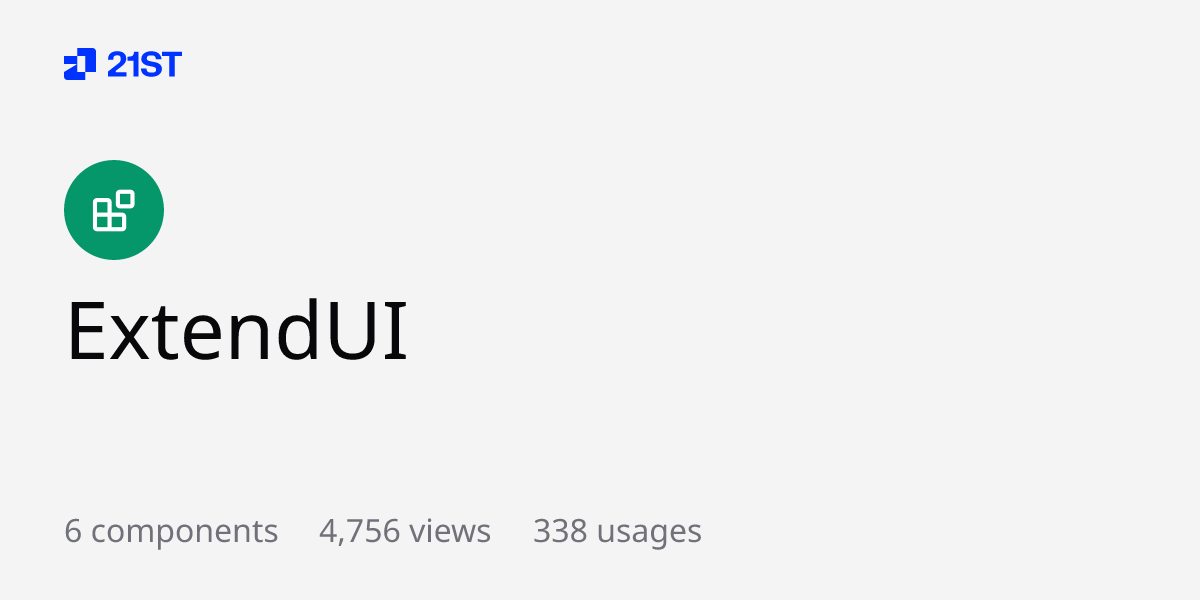 ExtendUI's components and demos | 21st.dev