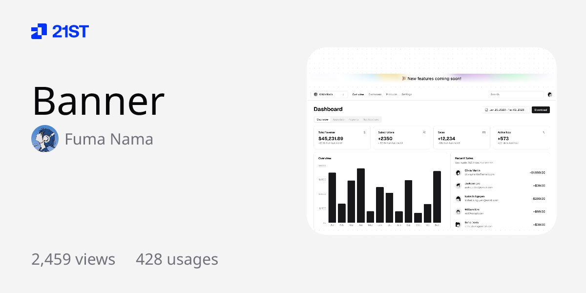 21st.dev - Discover, share, and craft UI components