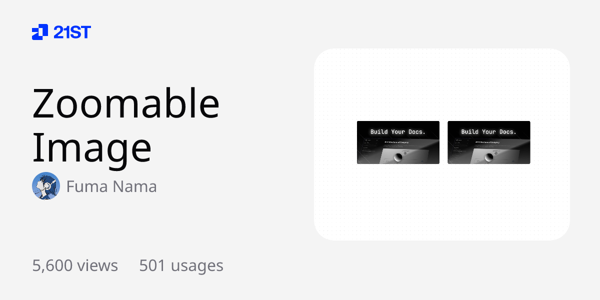 Zoomable Image | Community Components - 21st.dev - The first vibe ...