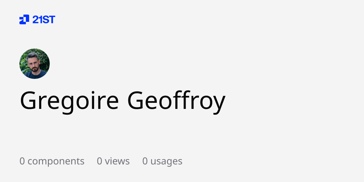 Gregoire Geoffroy | 21st.dev - Craft with AI | 21st.dev