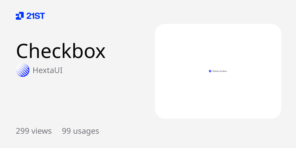 Checkbox | Community Components - 21st.dev - The first vibe-crafting tool | 21st.dev