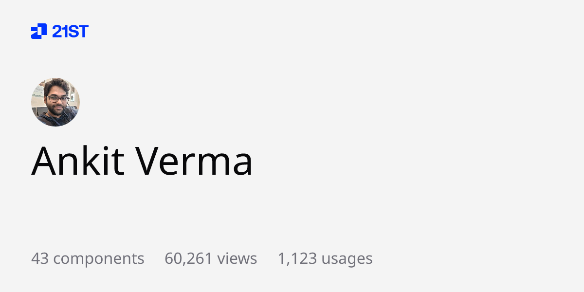 Ankit Verma | 21st.dev - The first vibe-crafting tool | 21st.dev