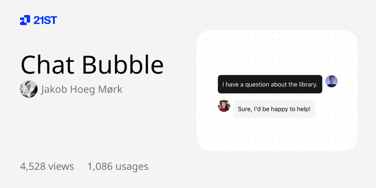 Chat Bubble | 21st.dev - Craft with AI | 21st.dev