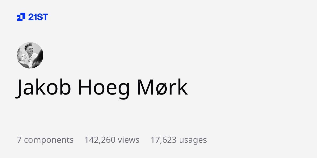 Jakob Hoeg Mørk's components and demos | 21st.dev