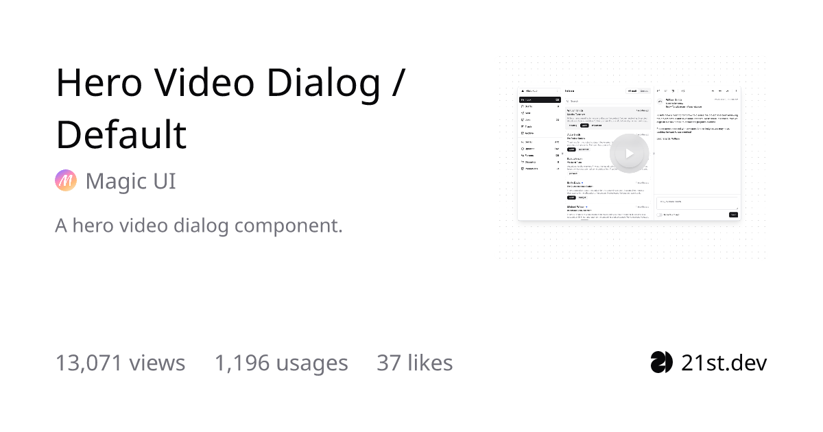 21st.dev - Discover, share, and craft UI components 21st.dev - Discover, share, and craft UI components