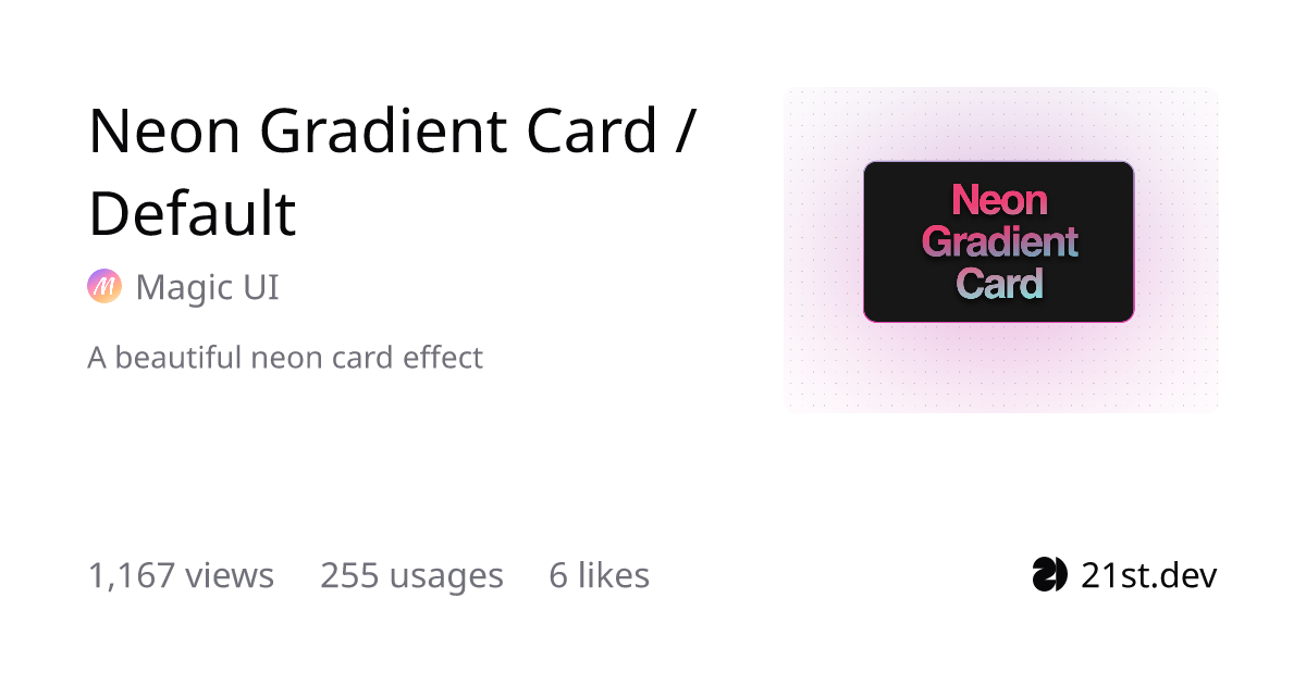 21st.dev - Discover, share, and craft UI components 21st.dev - Discover, share, and craft UI components