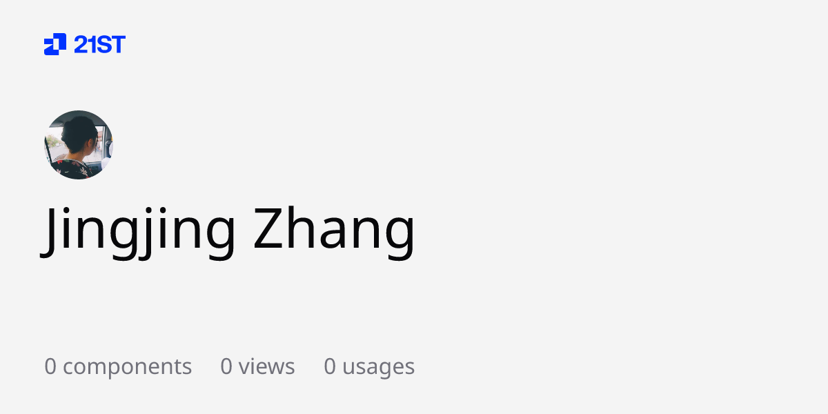 Jingjing Zhang's components and demos | 21st.dev