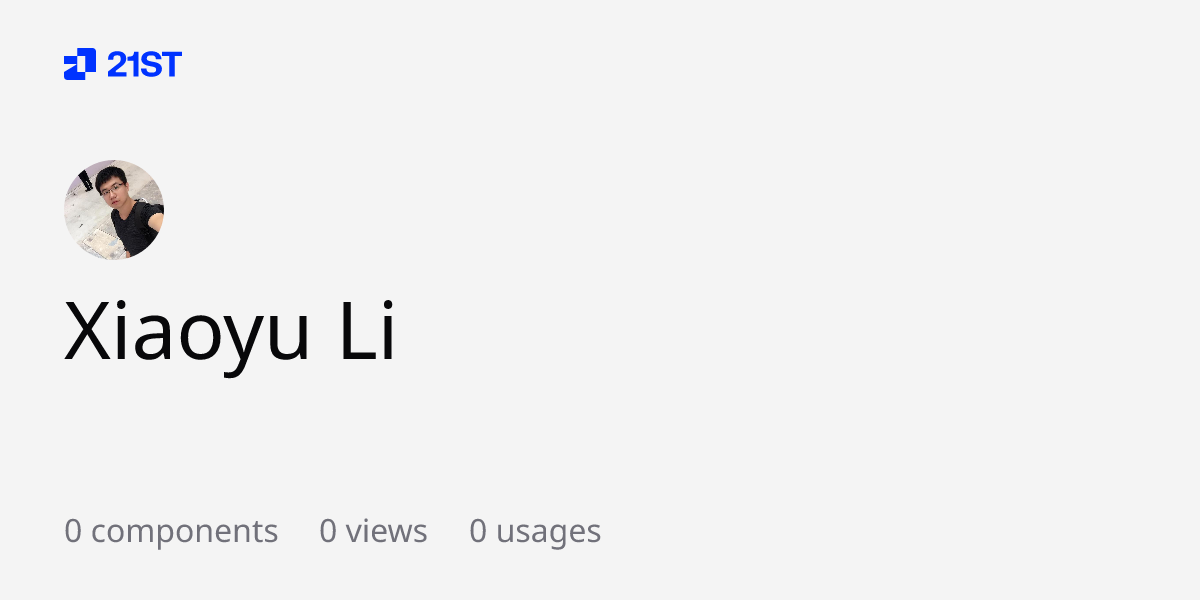 Xiaoyu Li | 21st.dev - Discover, share, and craft UI components | 21st.dev