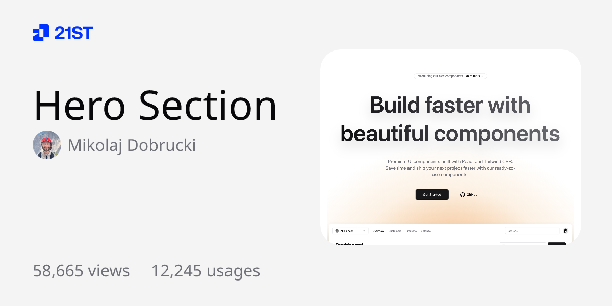 21st.dev - Discover, share, and craft UI components
