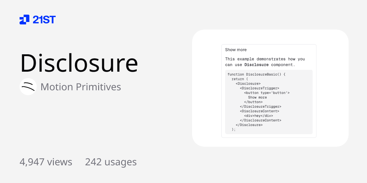 21st.dev - Discover, share, and craft UI components