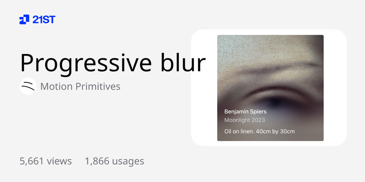 Progressive blur | Community Components - 21st.dev - The first vibe-crafting tool | 21st.dev