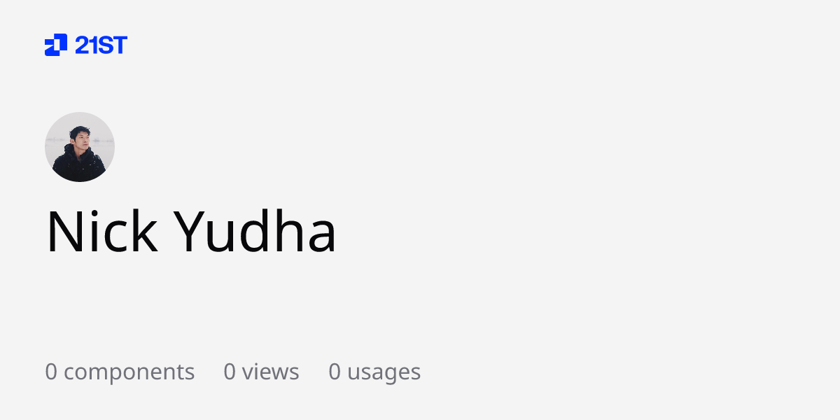 Nick Yudha's components and demos | 21st.dev