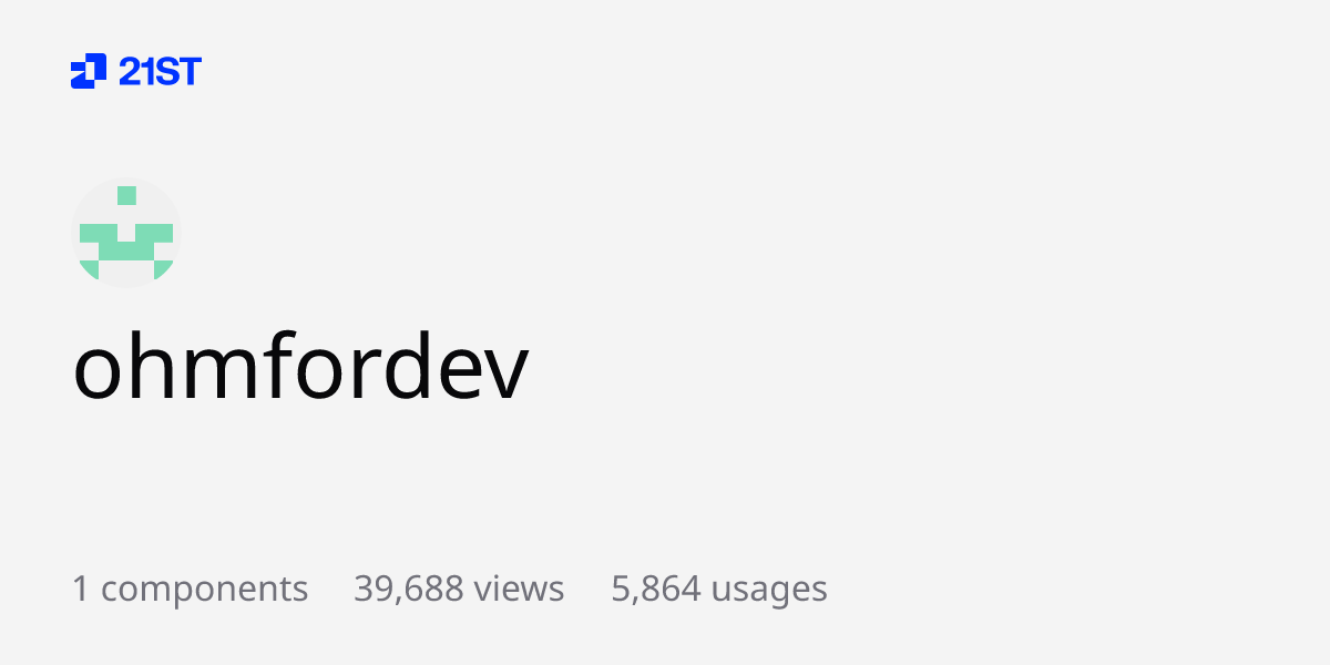 ohmfordev | 21st.dev - Craft with AI | 21st.dev