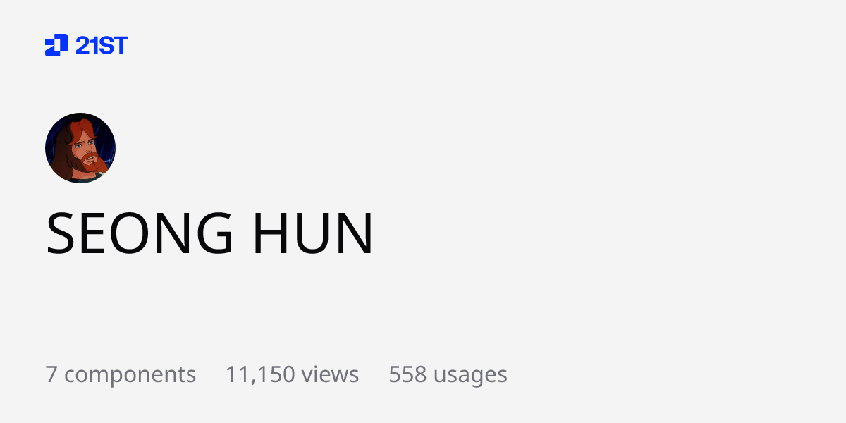 SEONG HUN | 21st.dev - The first vibe-crafting tool | 21st.dev