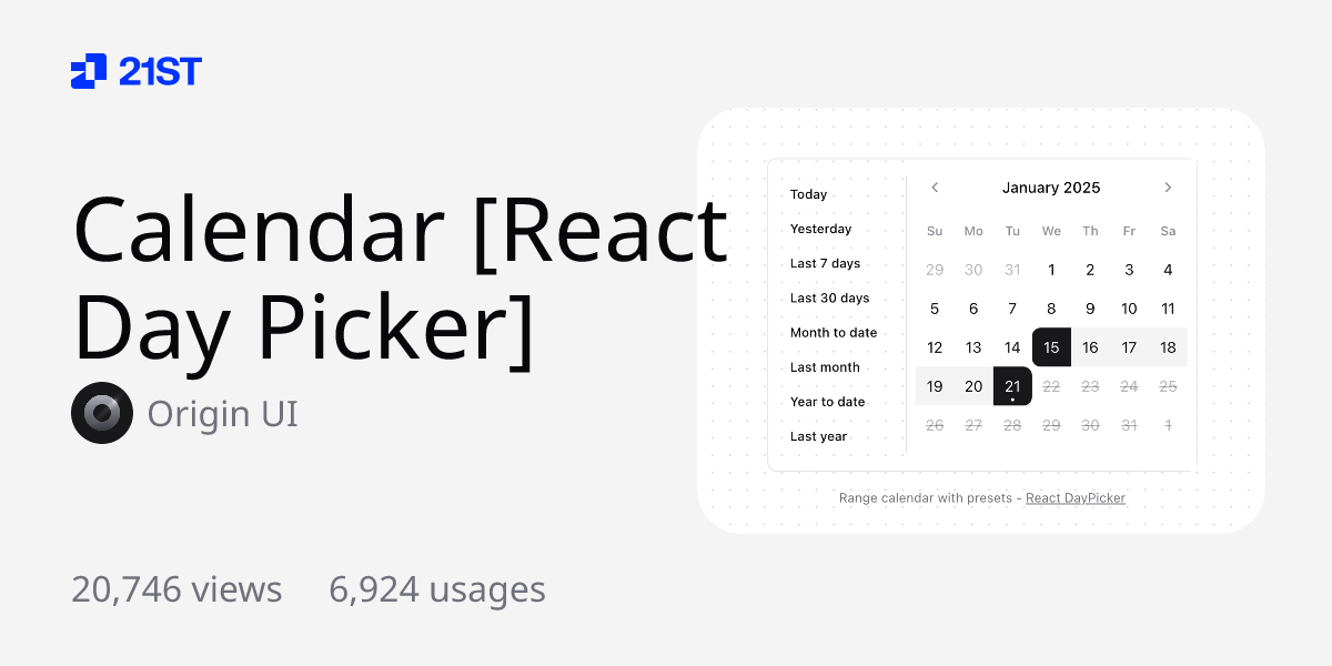 21st.dev - Discover, share, and craft UI components