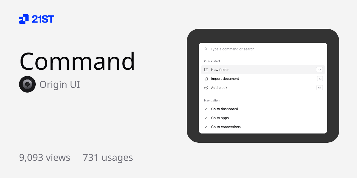Command | Community Components - 21st.dev - The first vibe-crafting tool | 21st.dev