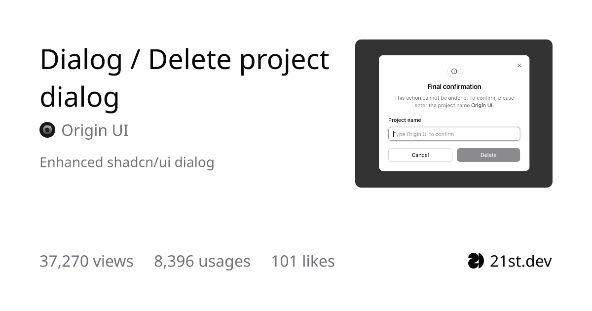 21st.dev - Discover, share, and craft UI components 21st.dev - Discover, share, and craft UI components