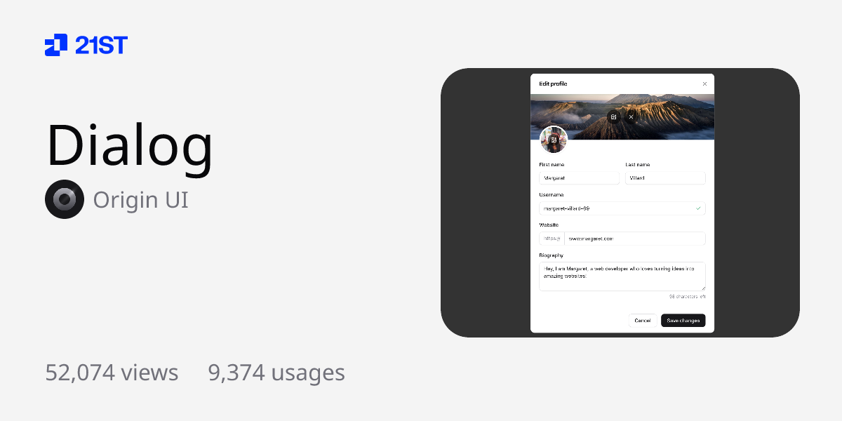 21st.dev - Discover, share, and craft UI components