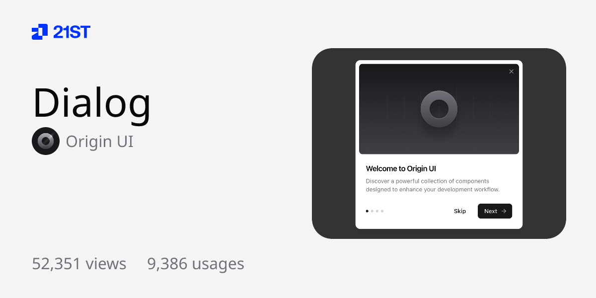 21st.dev - Discover, share, and craft UI components