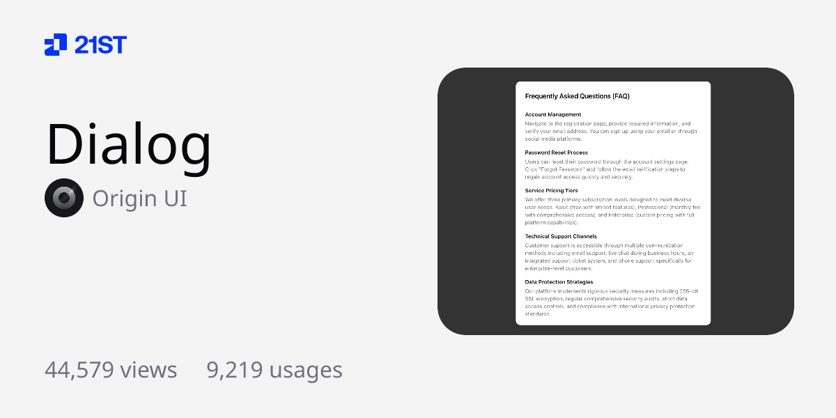 21st.dev - Discover, share, and craft UI components