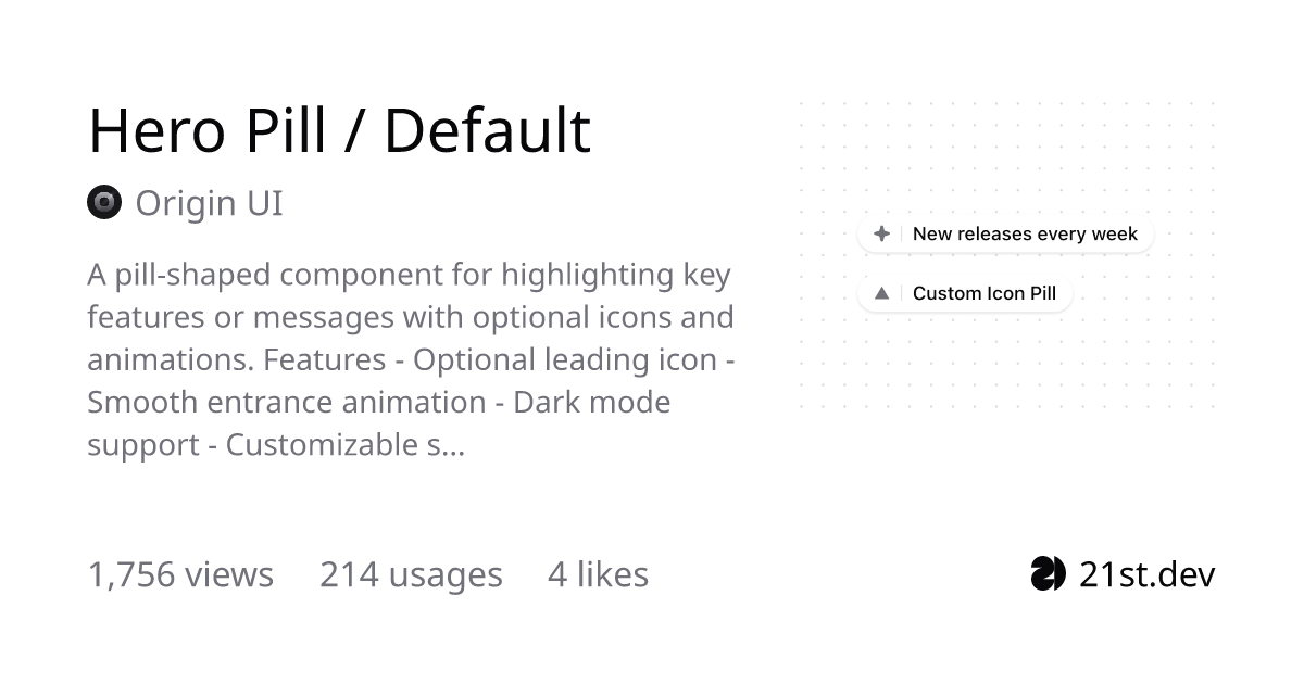 21st.dev - Discover, share, and craft UI components 21st.dev - Discover, share, and craft UI components