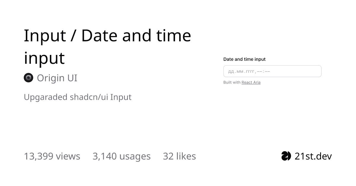 21st.dev - Discover, share, and craft UI components 21st.dev - Discover, share, and craft UI components