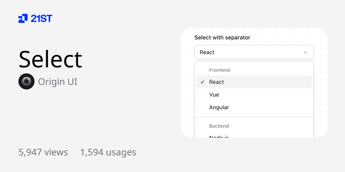 21st.dev - Discover, share, and craft UI components