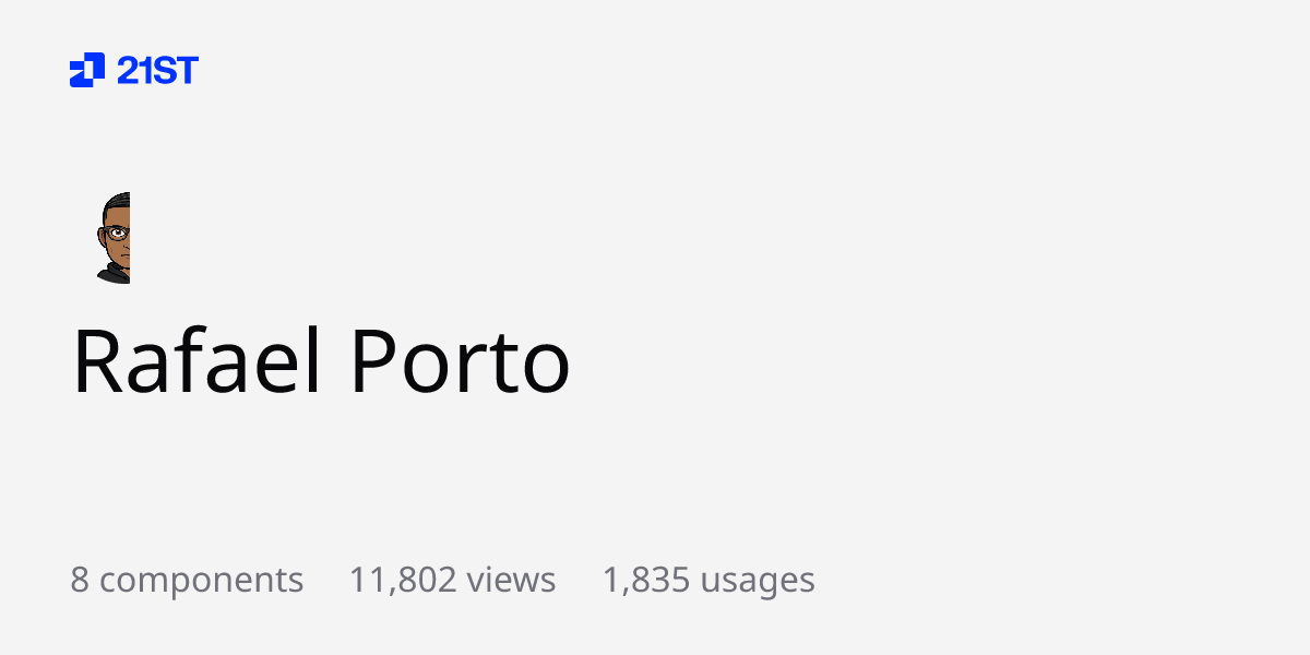 Rafael Porto | 21st.dev - The first vibe-crafting tool | 21st.dev