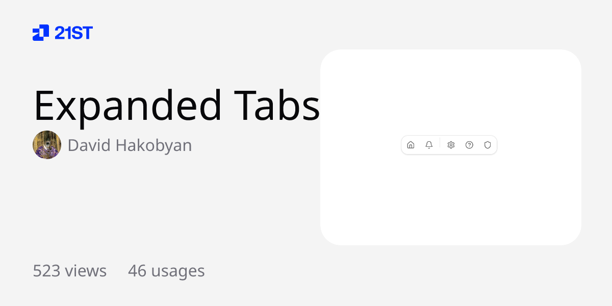 Expanded Tabs | Community Components - 21st.dev - The first vibe ...