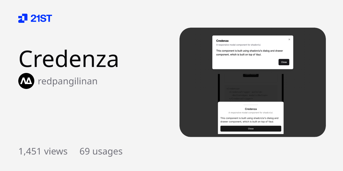 21st.dev - Discover, share, and craft UI components