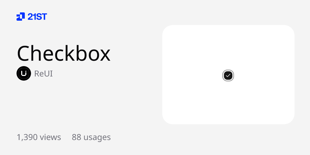 Checkbox | Community Components - 21st.dev - The first vibe-crafting ...