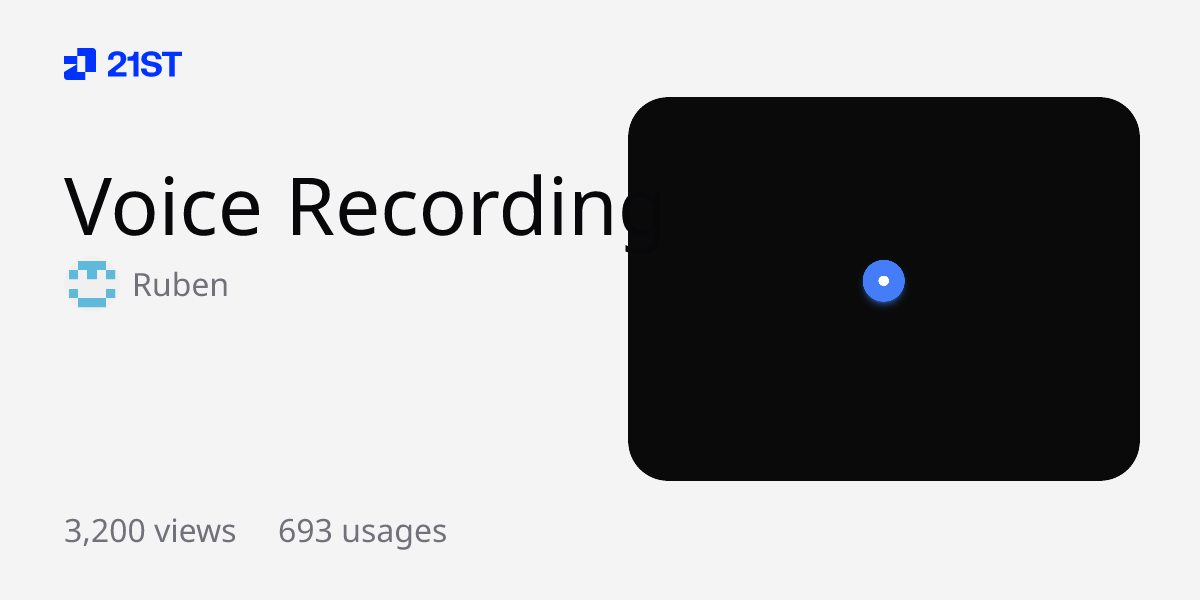Voice Recording | Community Components - 21st.dev - The first vibe-crafting tool | 21st.dev