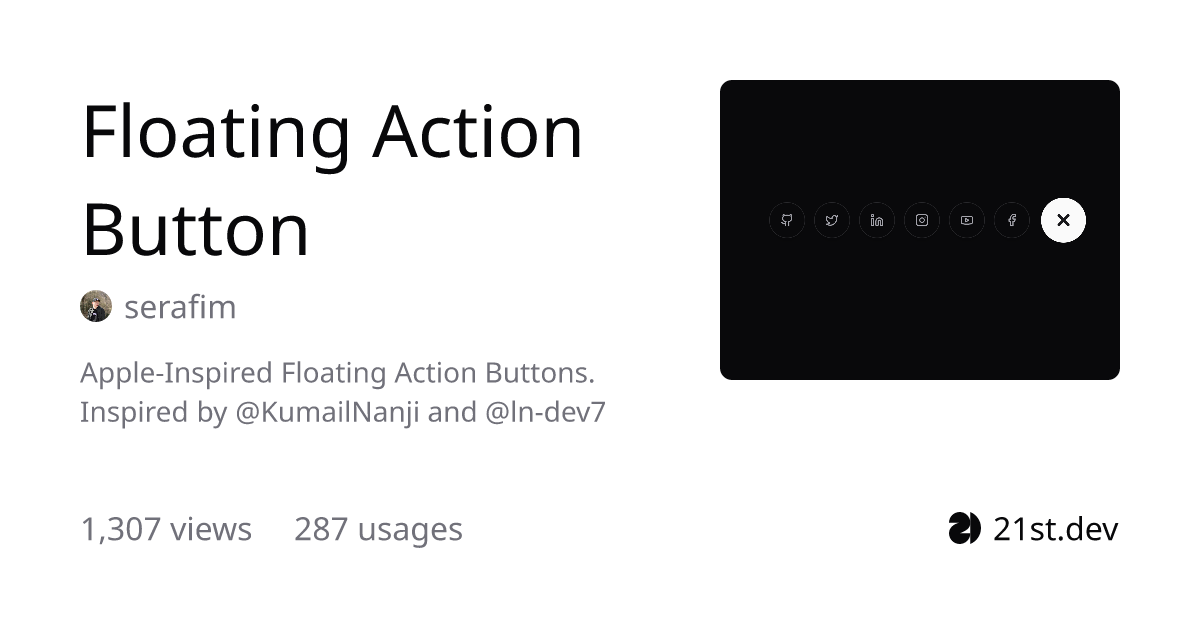 Floating Action Button 21st Dev The Npm For Design Engineers 21st