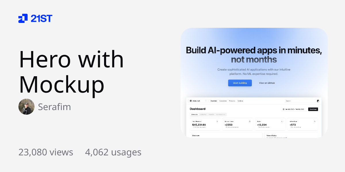 21st.dev - Discover, share, and craft UI components