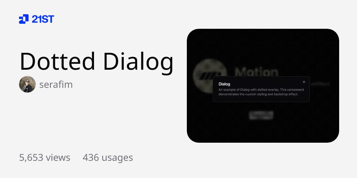21st.dev - Discover, share, and craft UI components