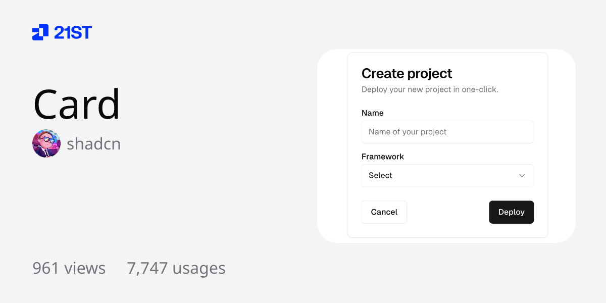 21st.dev - The NPM for Design Engineers